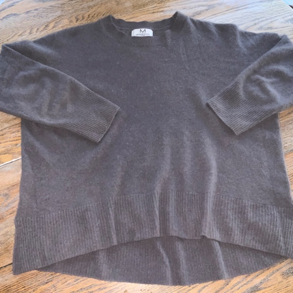 Magaschoni | Sweaters | Magaschoni Taupe Vented Side 0 Cashmere ...